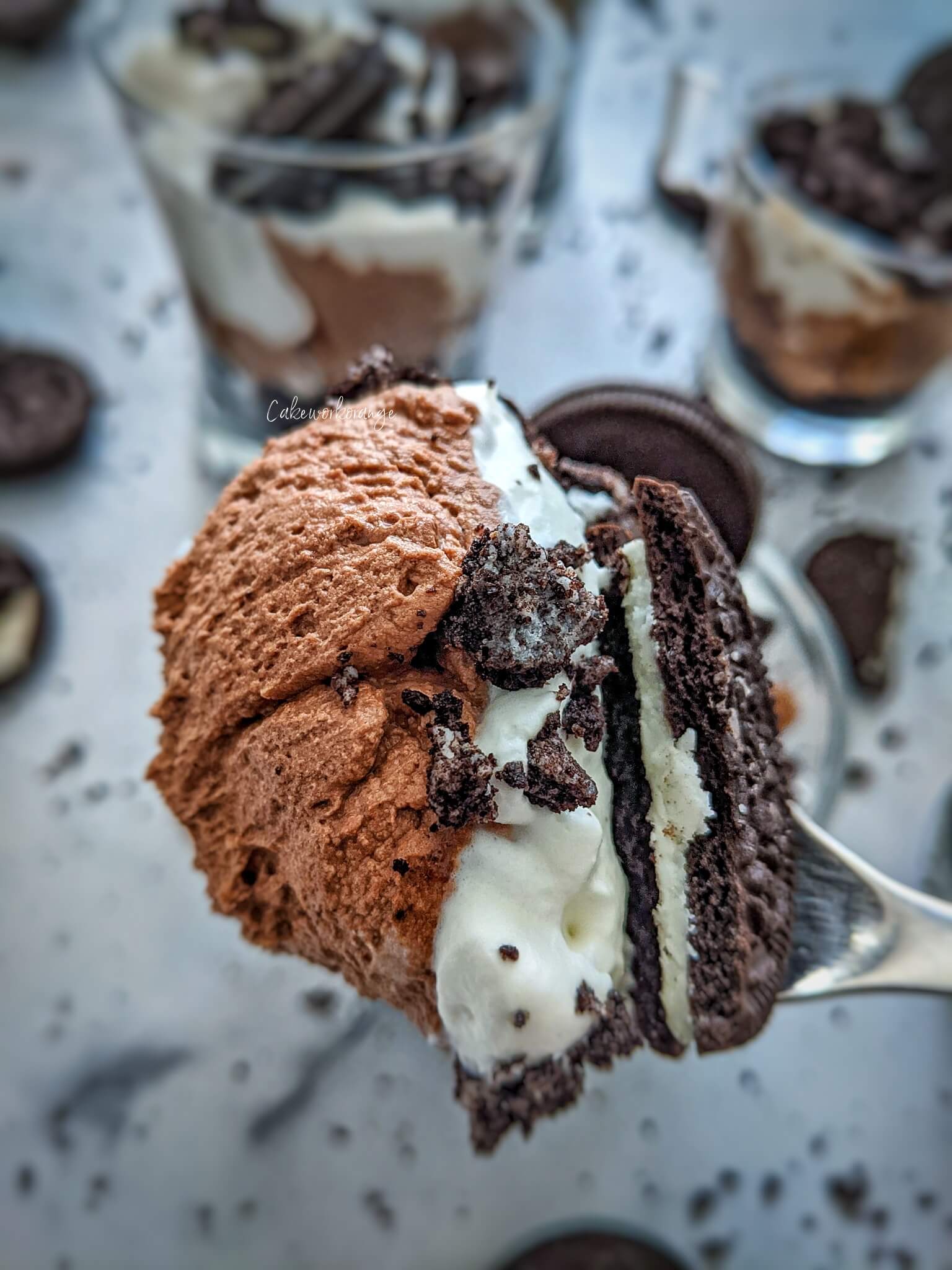 3 Ingredient Oreo Mousse - Cakeworkorange