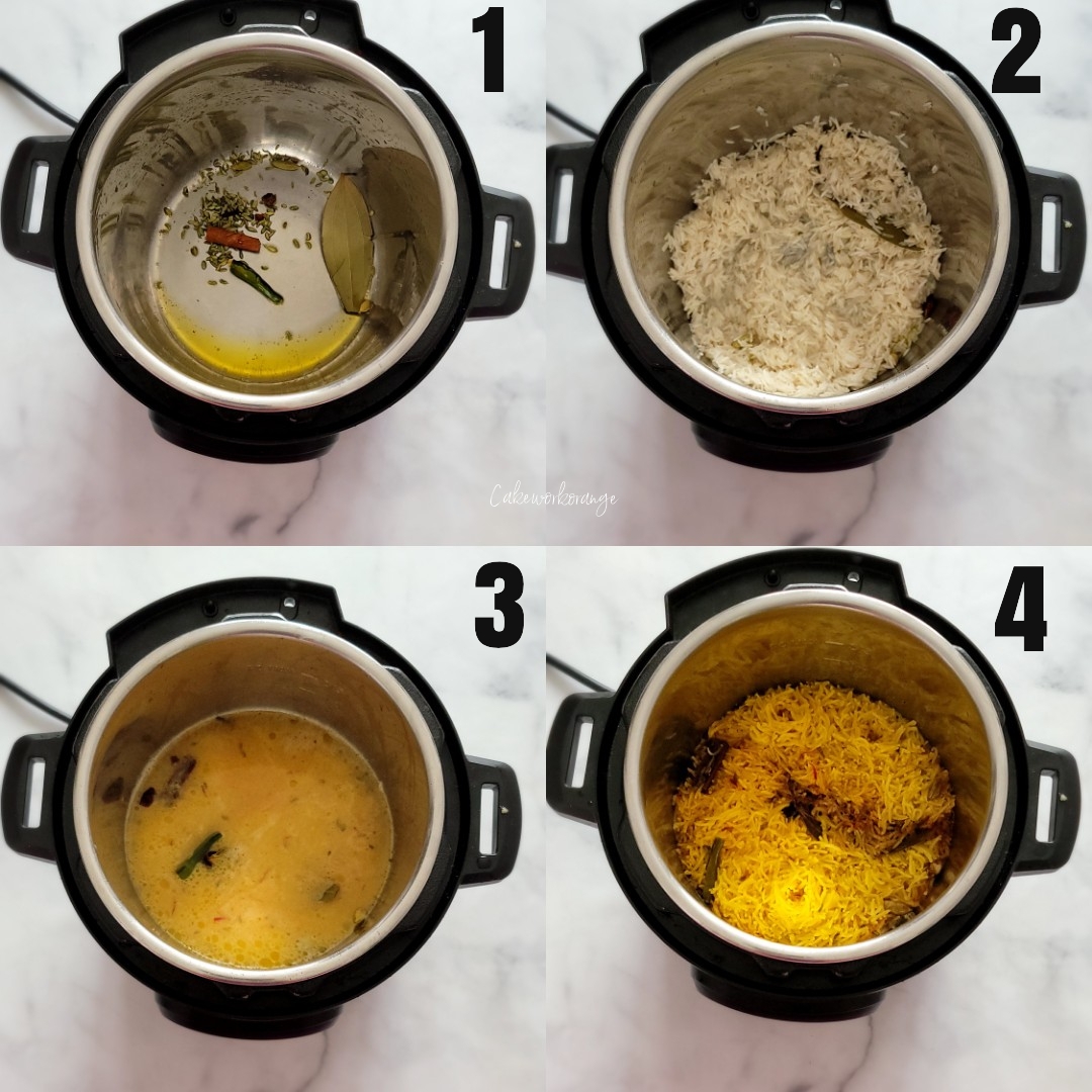 Kashmiri Fruit and Nut Pulao in Instant Pot - Cakeworkorange