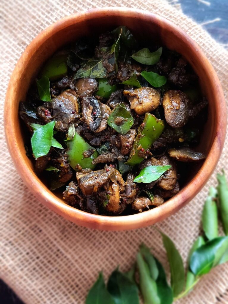 Mushroom Pepper Fry - Cakeworkorange