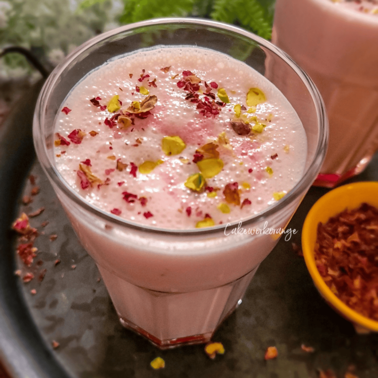 Rose Lassi Recipe - Cakeworkorange