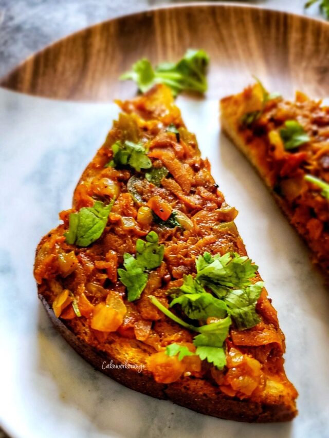 Masala Bread Toast Recipe | Iyengar Bakery Style - Cakeworkorange