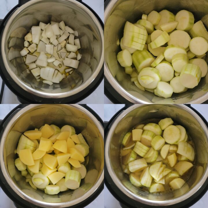 Vegan Instant Pot Zucchini Soup Recipe with Potatoes - Cakeworkorange