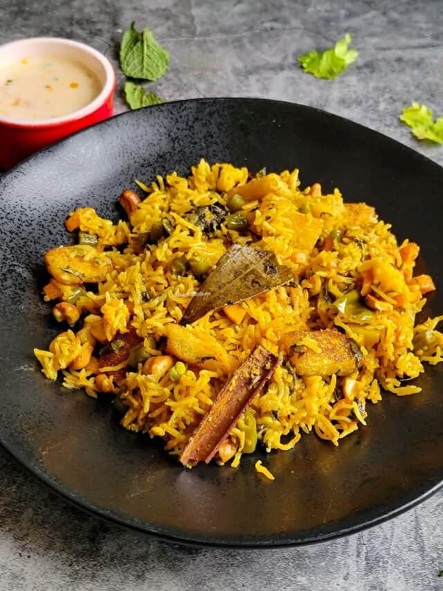 Vegetable Brinji Rice Recipe | Veg Brinji Sadam - Cakeworkorange