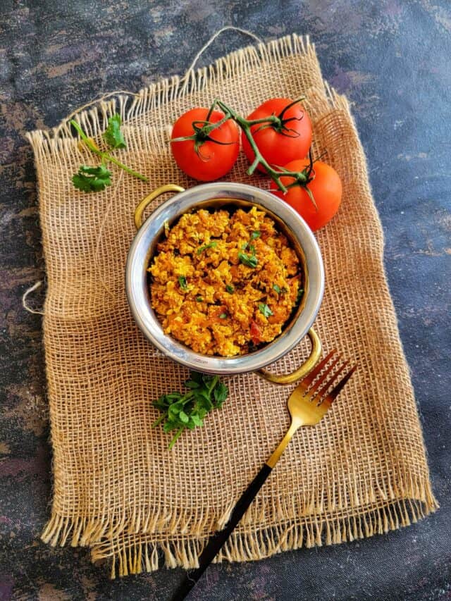 Easy & Dry Paneer Bhurji Recipe - Cakeworkorange
