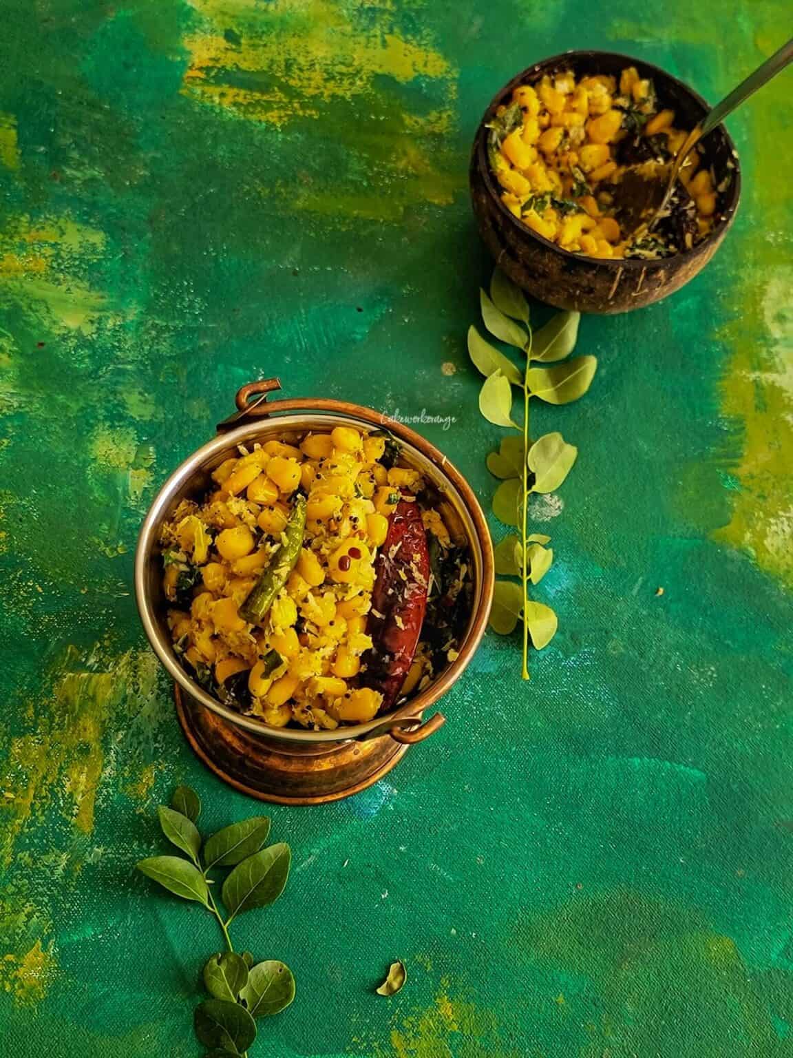 Quick Sweet Corn Sundal Recipe - Cakeworkorange