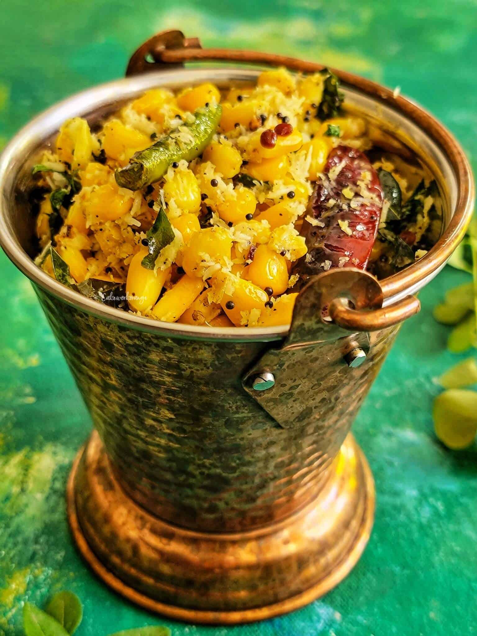 Quick Sweet Corn Sundal Recipe - Cakeworkorange