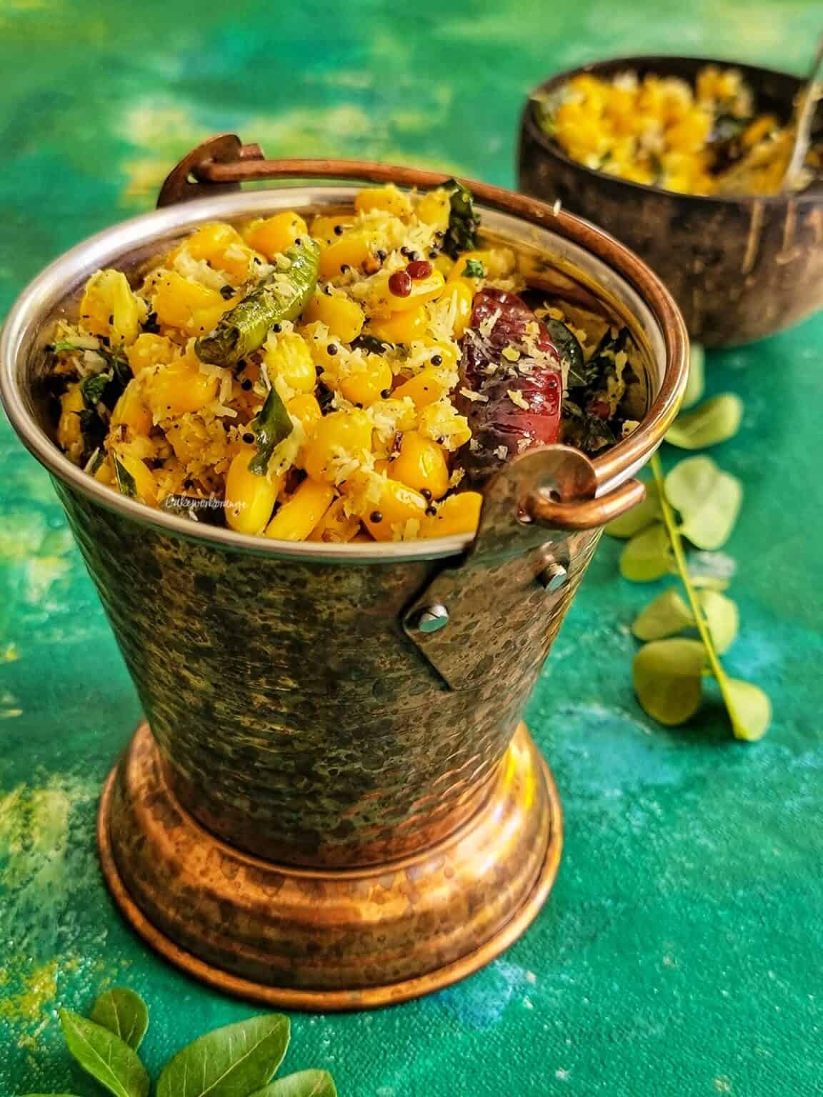 Quick Sweet Corn Sundal Recipe - Cakeworkorange