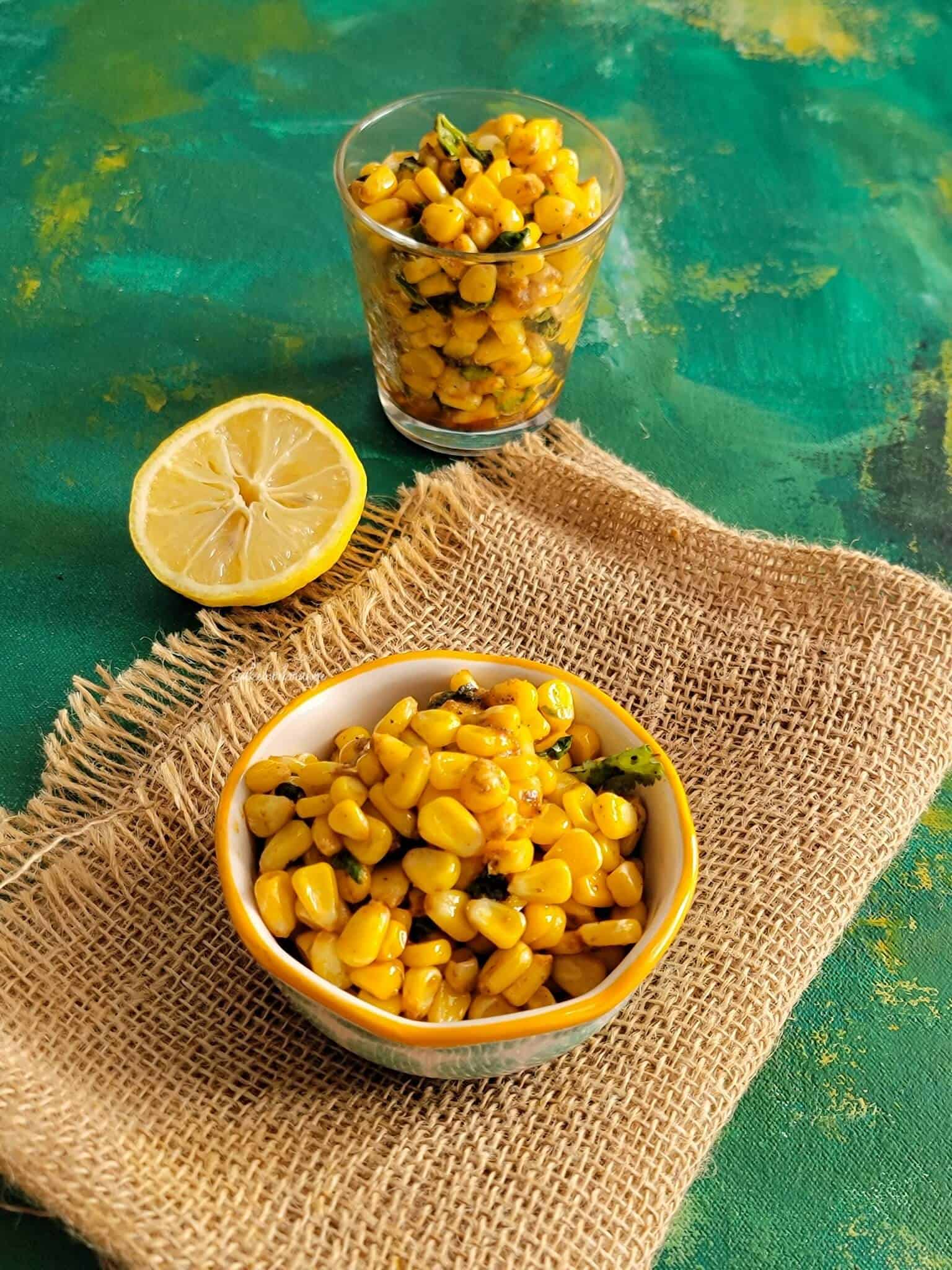 Masala Corn Recipe | Sweet Corn Chaat - Cakeworkorange