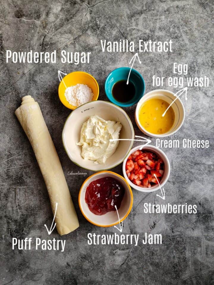 Easy Strawberry Jam Puff Pastry Hearts - Cakeworkorange