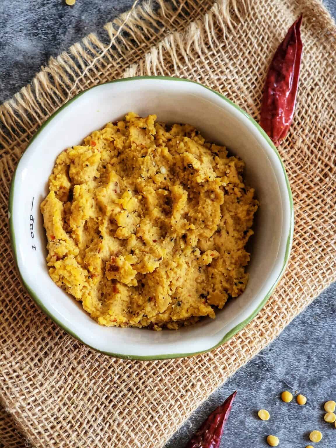 Paruppu Thogayal Recipe | Paruppu Thuvaiyal without Coconut ...