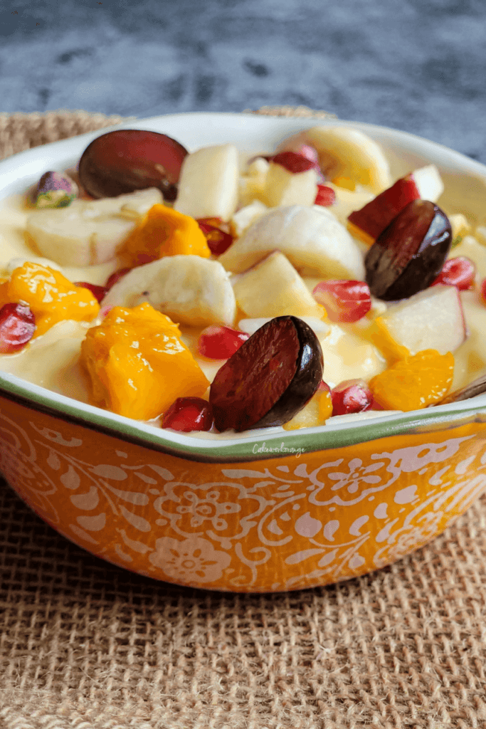 Easy Indian Fruit Custard Recipe - Cakeworkorange