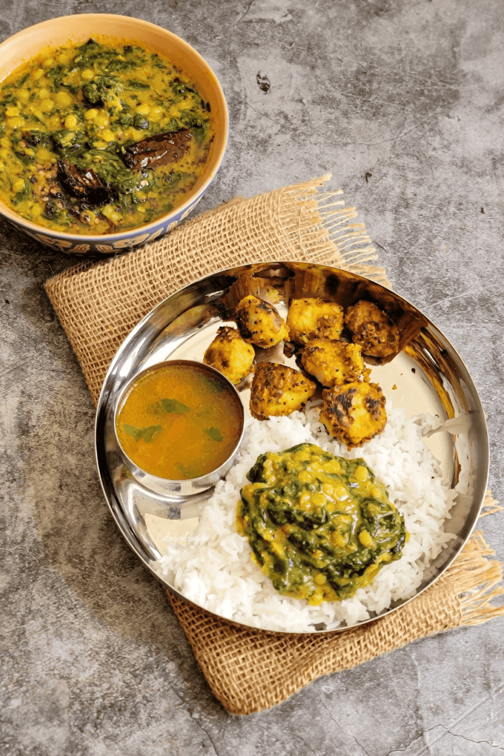 Keerai Molagootal with Toor Dal - Cakeworkorange