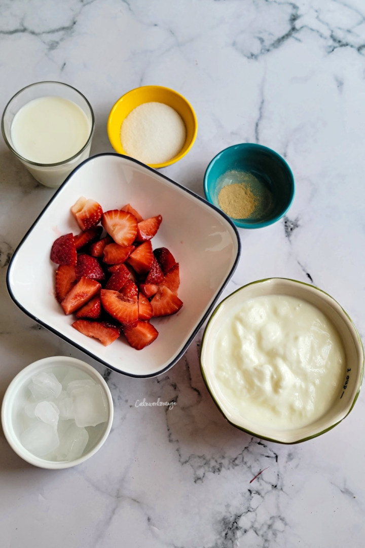 Creamy Strawberry Lassi Recipe - Cakeworkorange