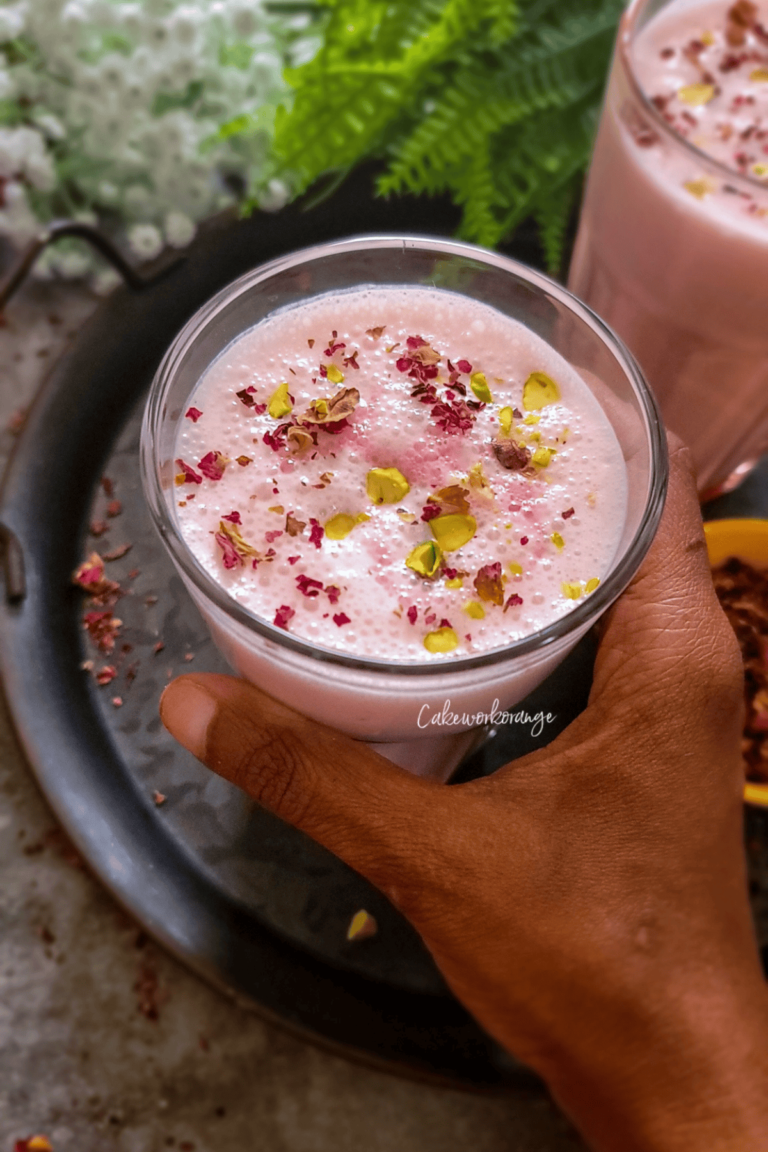 Rose Lassi Recipe - Cakeworkorange