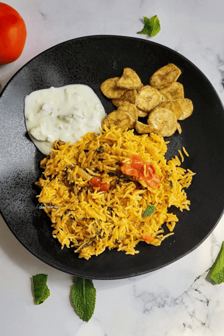 Tomato Biryani in Pressure Cooker - Cakeworkorange